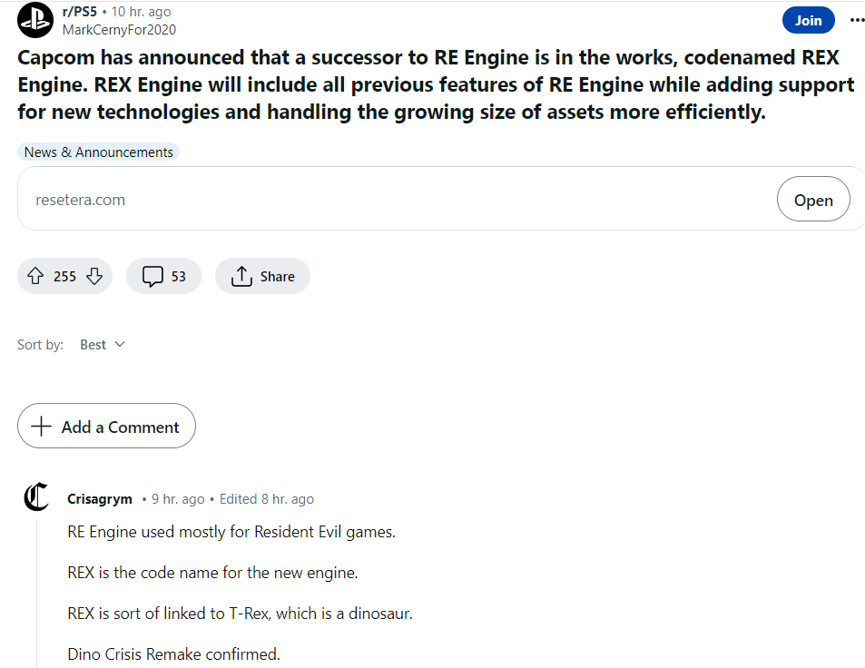Capcom研發緊新engine，暫時叫做"REX Engine" - 香港高登討論區
